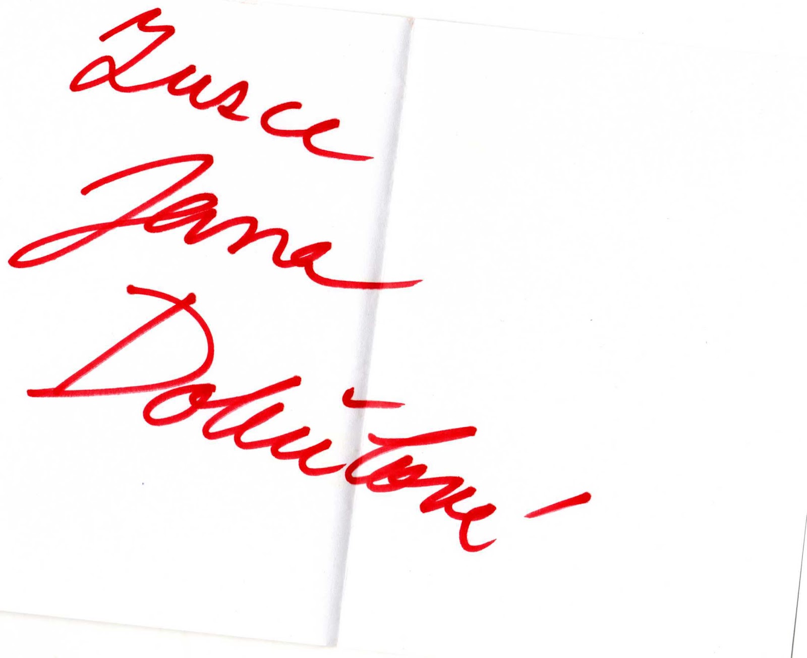 Zuzu's Autograph Collection