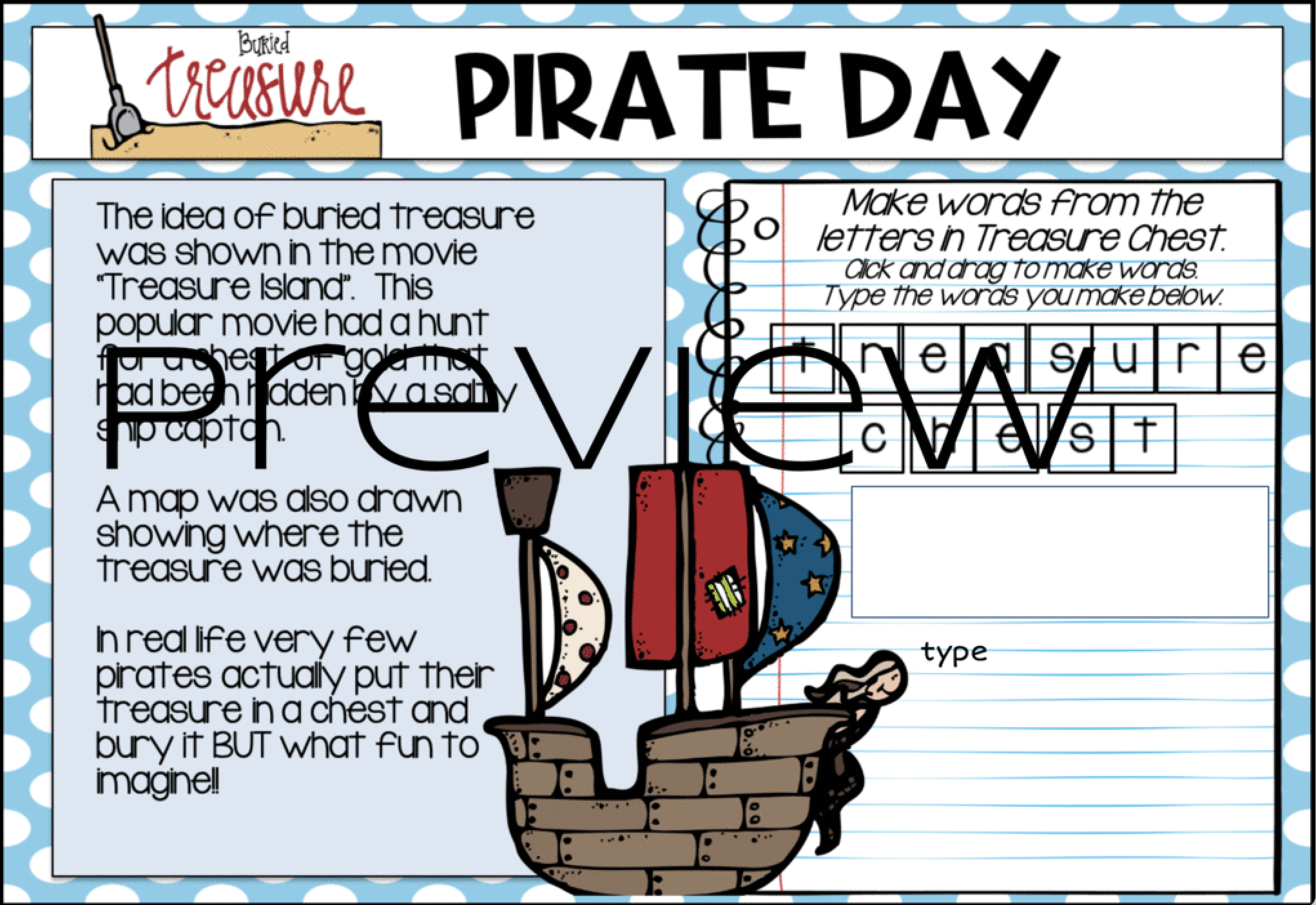 1st Grade Hip Hip Hooray!: Pirate Themed Day!