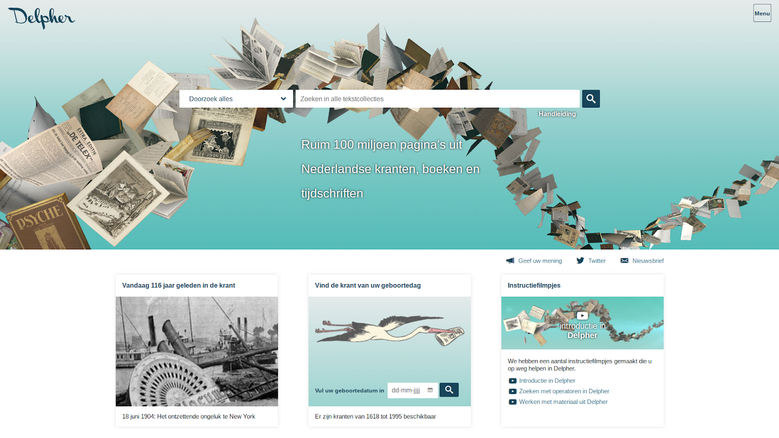 Op de webstie 'Delpher' vind je 100 miljoen pagina's uit Nederlandse ...