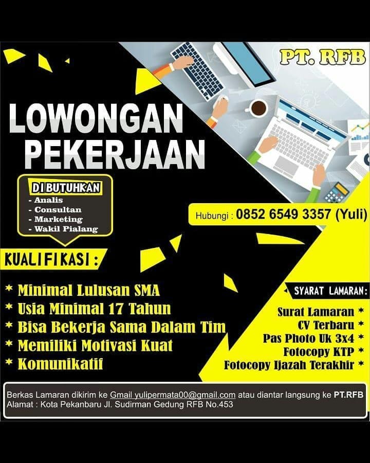 Lowongan Kerja PT. RFB 2020 - Karir Riau
