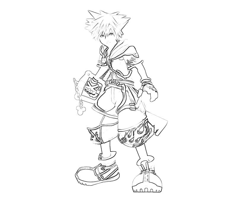 Kingdom Hearts Coloring Pages Sora