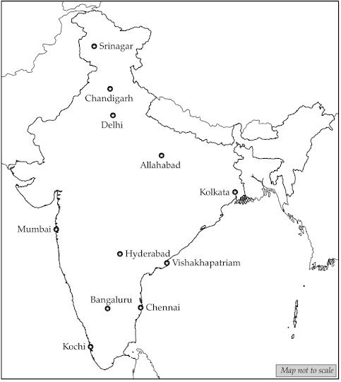 Revision Notes for Map of India Class 10 Geography ICSE