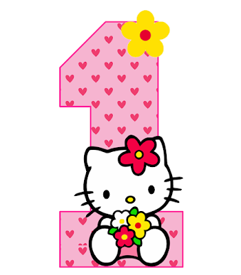 Kits imprimibles gratis : Números Hello Kitty para imprimir