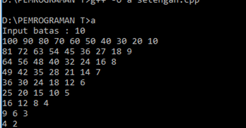 Contoh Program Perulangan Bersarang ~ Agustin - Blog