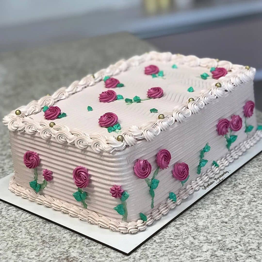 🎂 Flores Buttercream Vs Frutas: Ideas de Tartas Rectangulares | Ideas ...