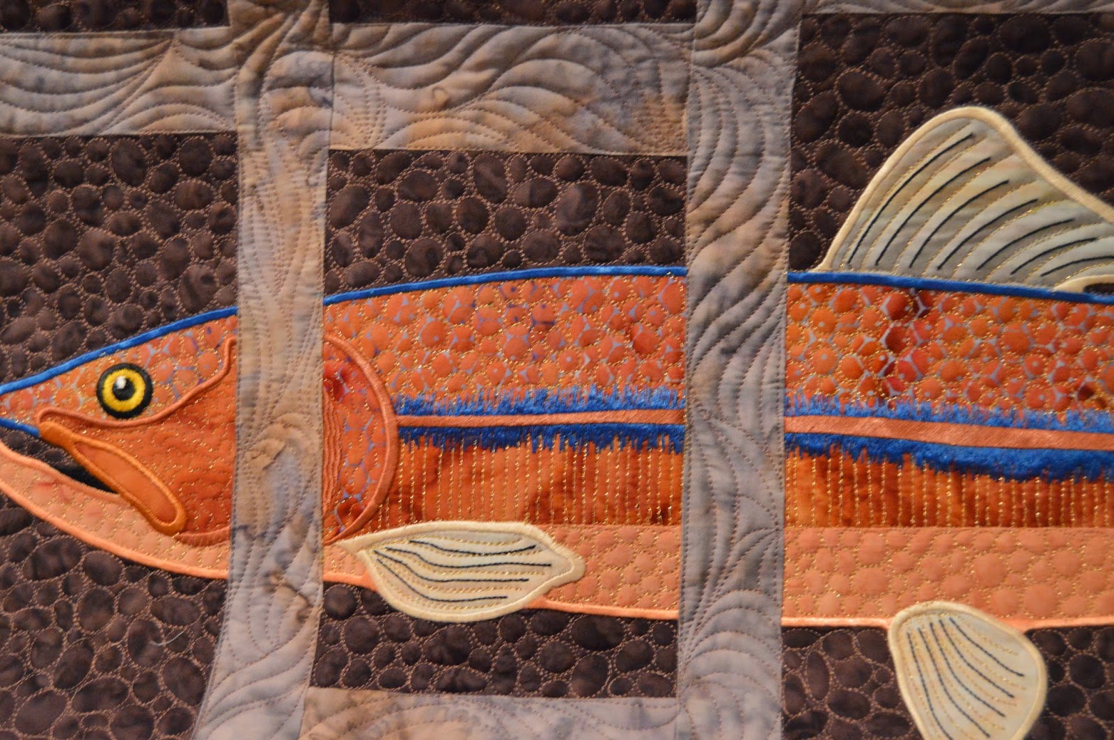 Creative Longarm Quilting by Karen Marchetti: Bonnie's "About Trout"