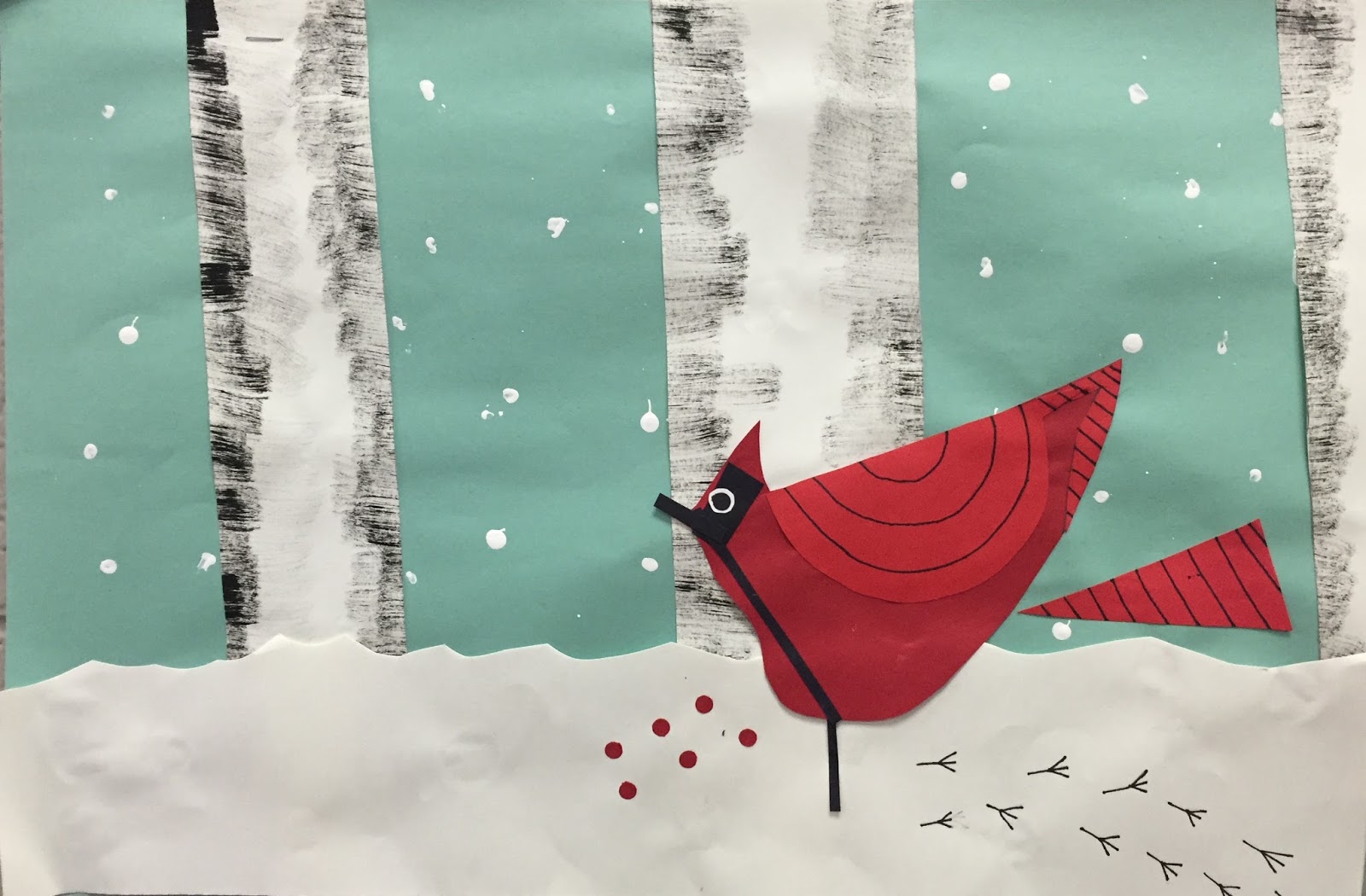 Thomas Elementary Art: 3rd Grade Charley Harper Inspired Cardinals