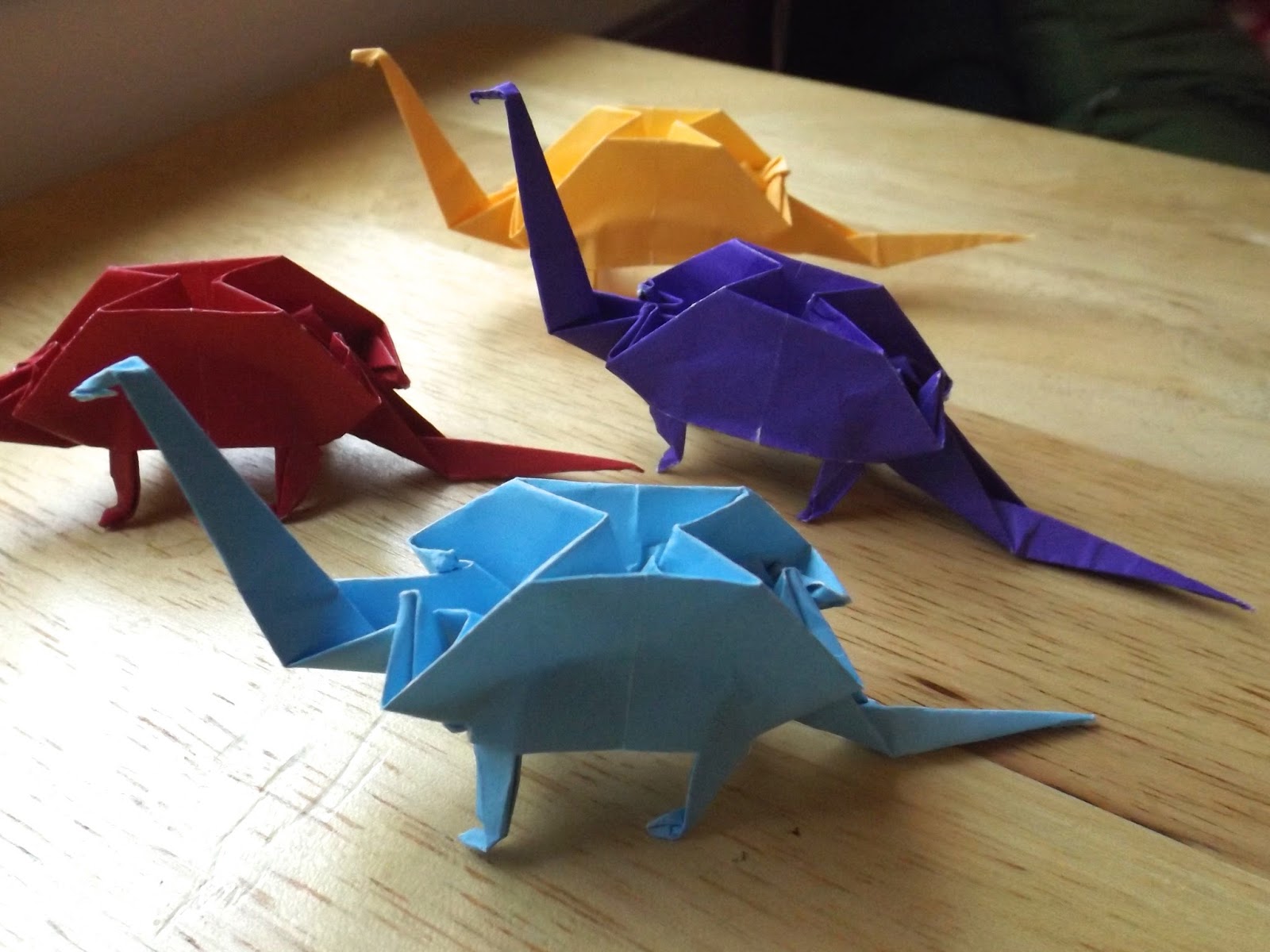 The Craft Insomniac: Folding Origami Dinosaurs