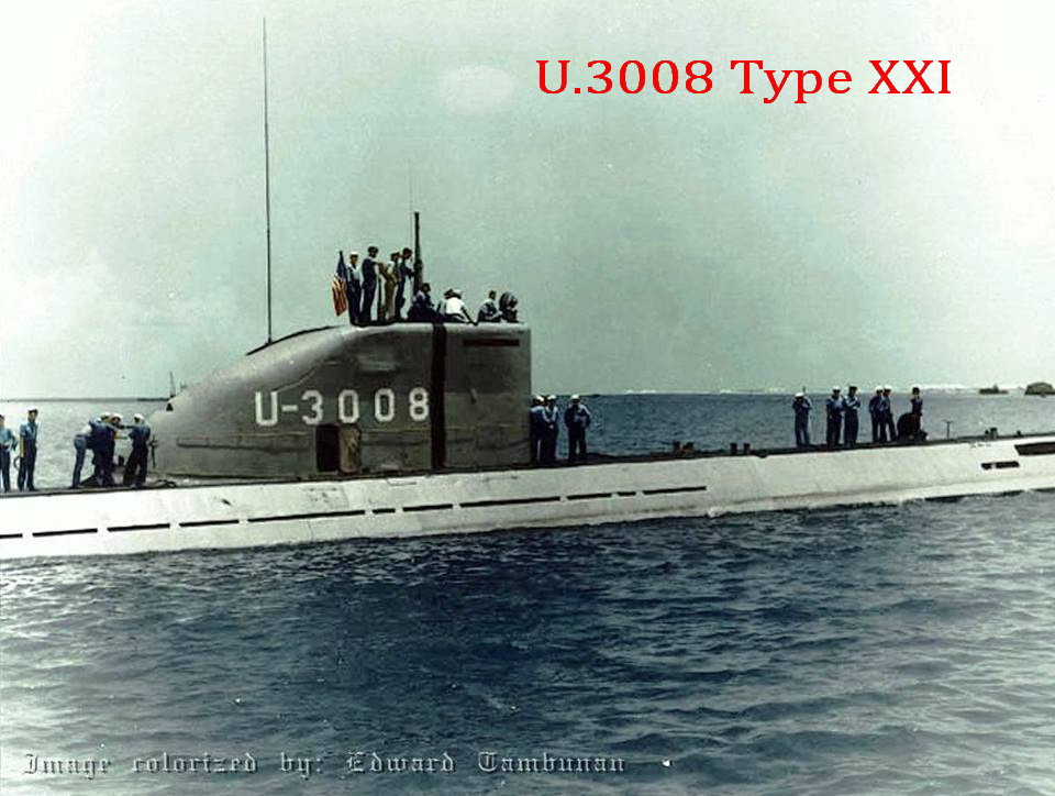 S 613 ex U2518 Roland MORILLOT: Photos coloriées sous-marins type XXI
