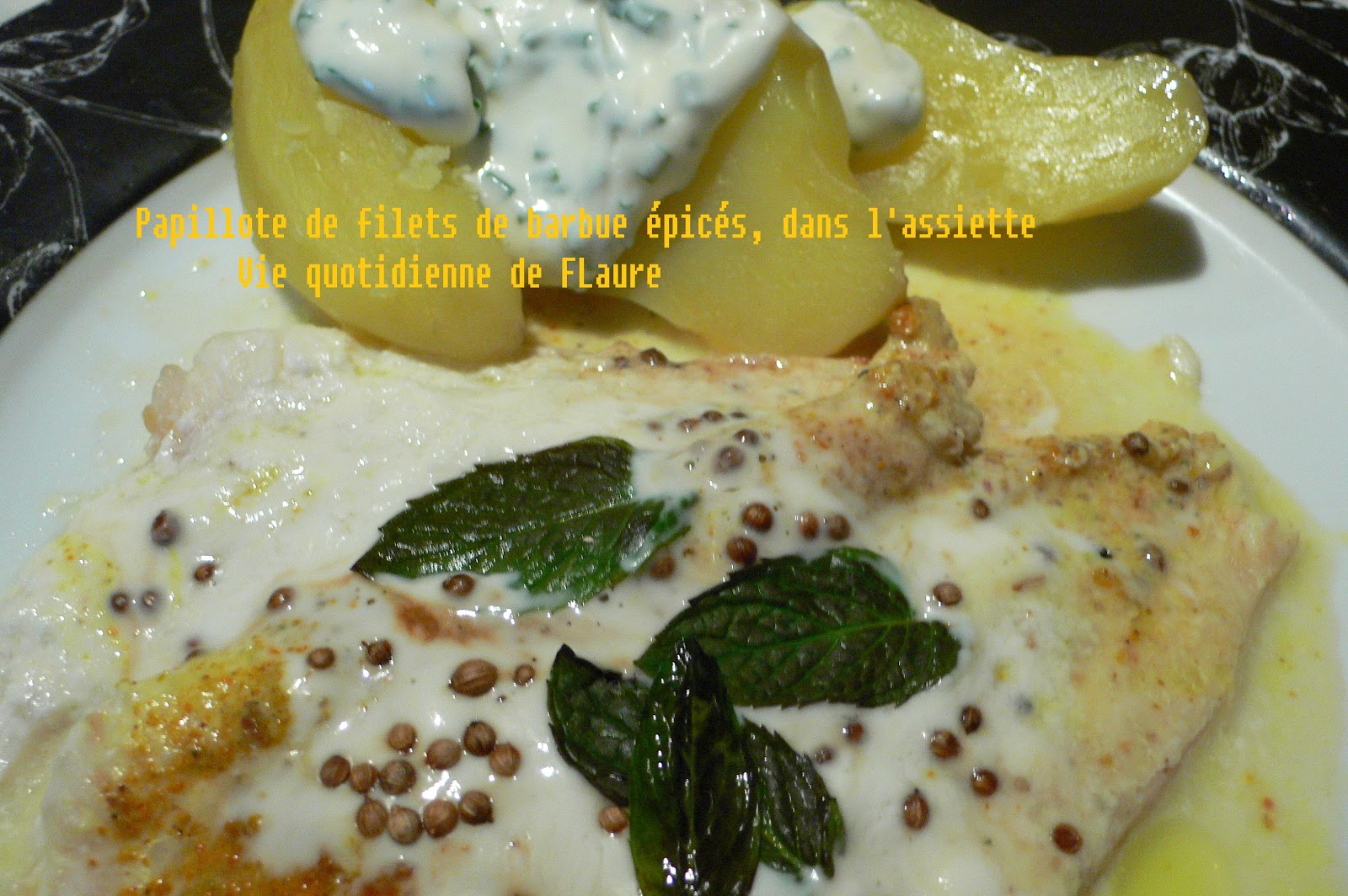 Papillote de filets de barbue épicés