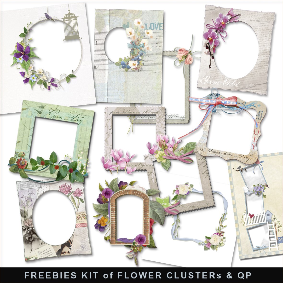 New Freebies Kit of Flower Clusters And QPs:Far Far Hill - Free ...