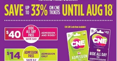 Canadian Daily Deals: CNE Advance Tickets Discount Up To 33% Off