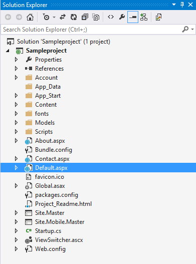 How to Create a Project in asp.net C#