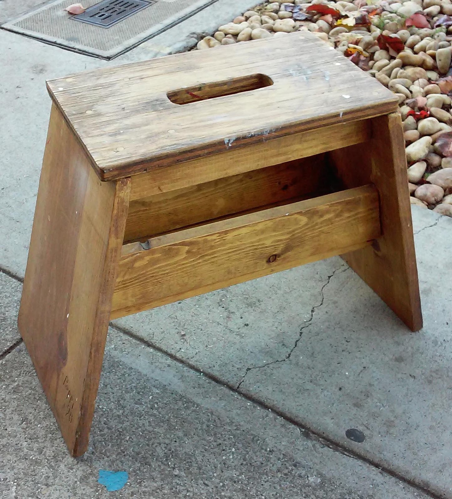 UHURU FURNITURE & COLLECTIBLES: SOLD Rustic Asian Step Stool - $20