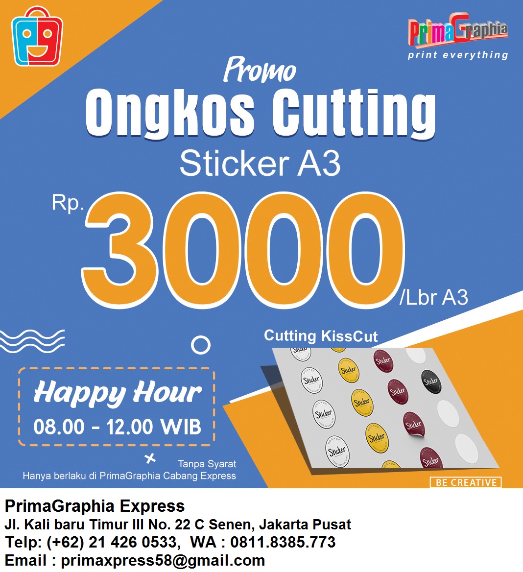 Percetakan Kalibaru: Promo Ongkos Cutting Sticker A3, Label Kemasan ...