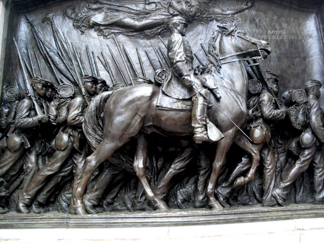 Photo-ops: Relief Sculpture: Memorial to Robert Gould Shaw - Boston, MA