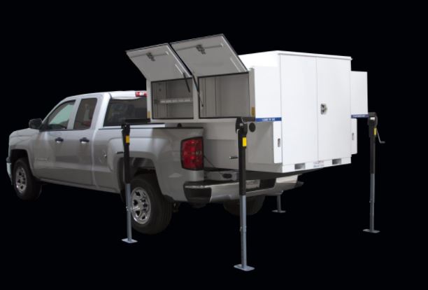 Transferable Slip-On Work Truck Bodies For Standard Pickup Trucks