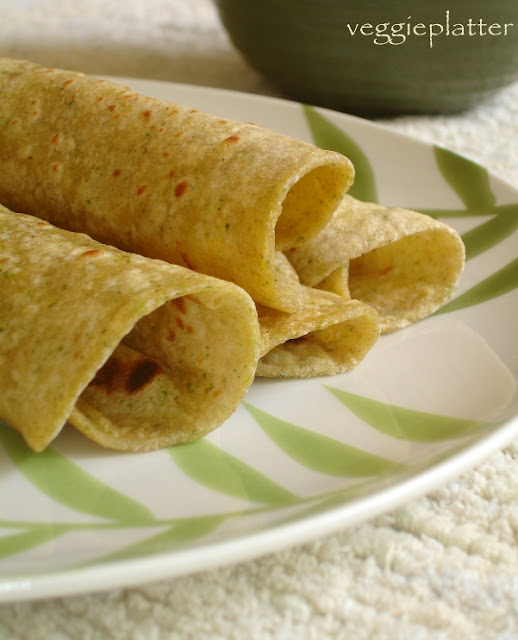 Veggie Platter: Broccoli Parathas