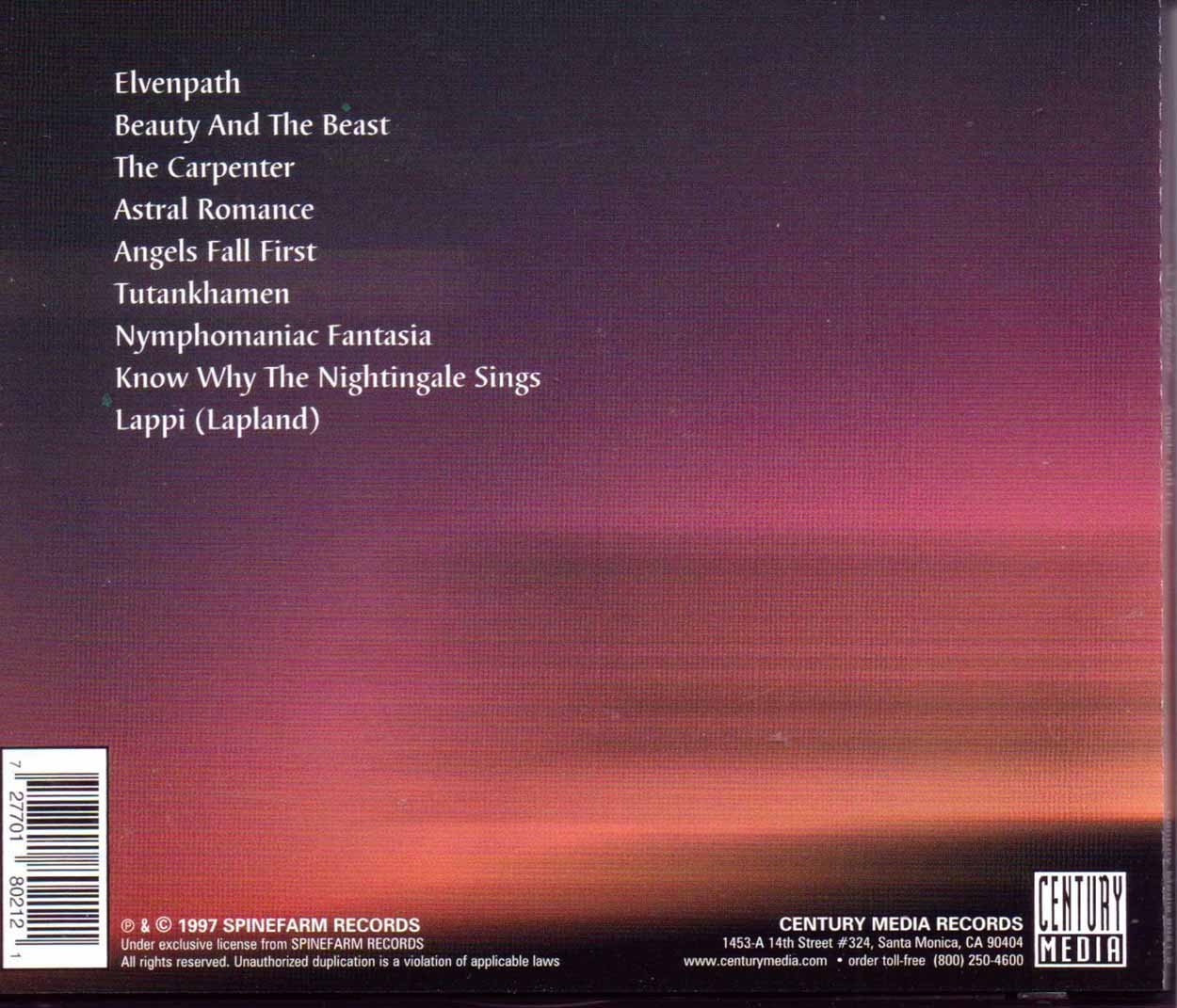 Classic Rock Covers Database: Nightwish - Angels Fall First (1997)