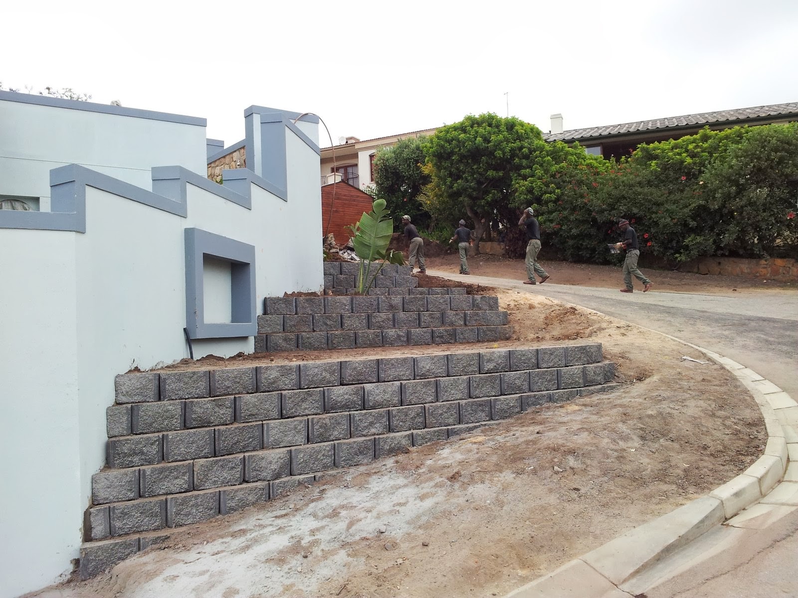 DVC Civil Construction: Decorative Terraced Retaining Wall