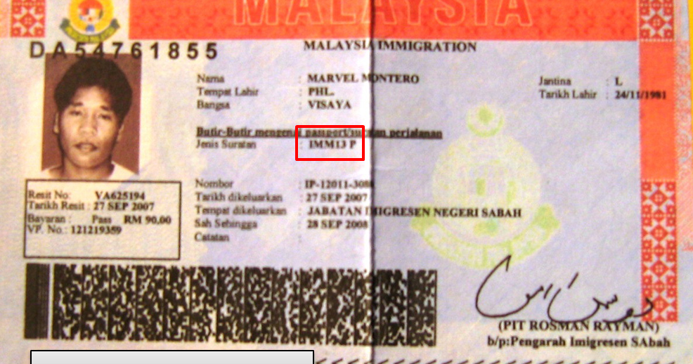 Imigresen Sabah Imm13