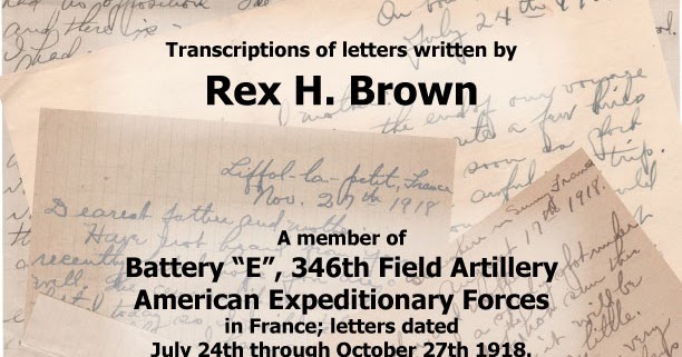 Gails Tales: My Great Uncles letters from 1918