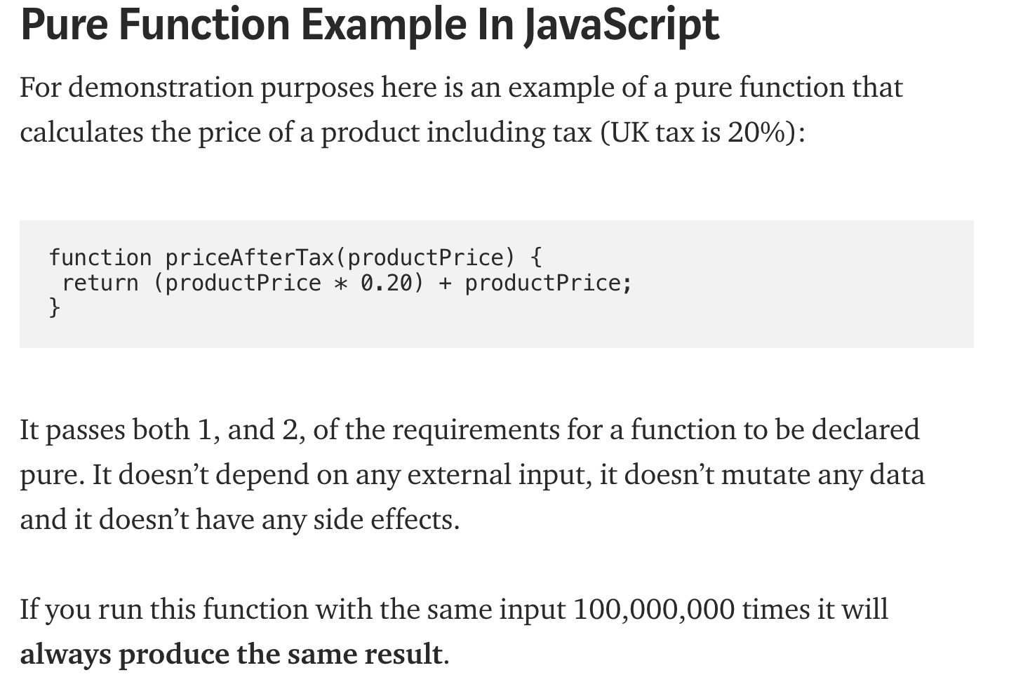 Pure Functions Example Online Dev Tools