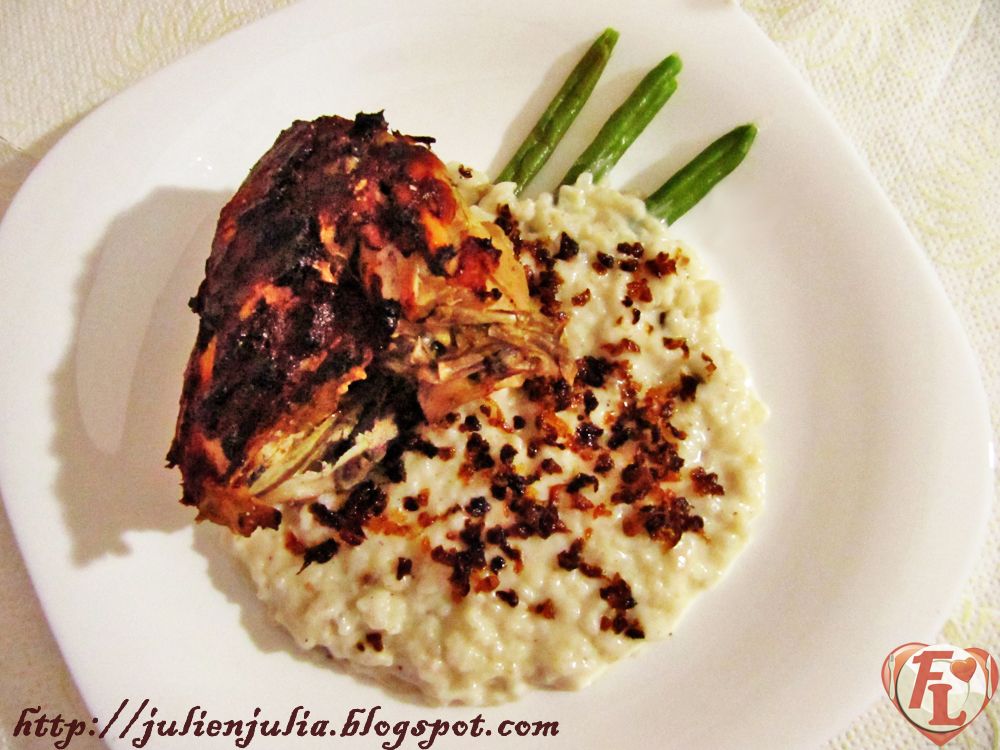 Egyptian "Keshk Almaz" & Broiled Chicken كشك ألمظ مع دجاج محمر