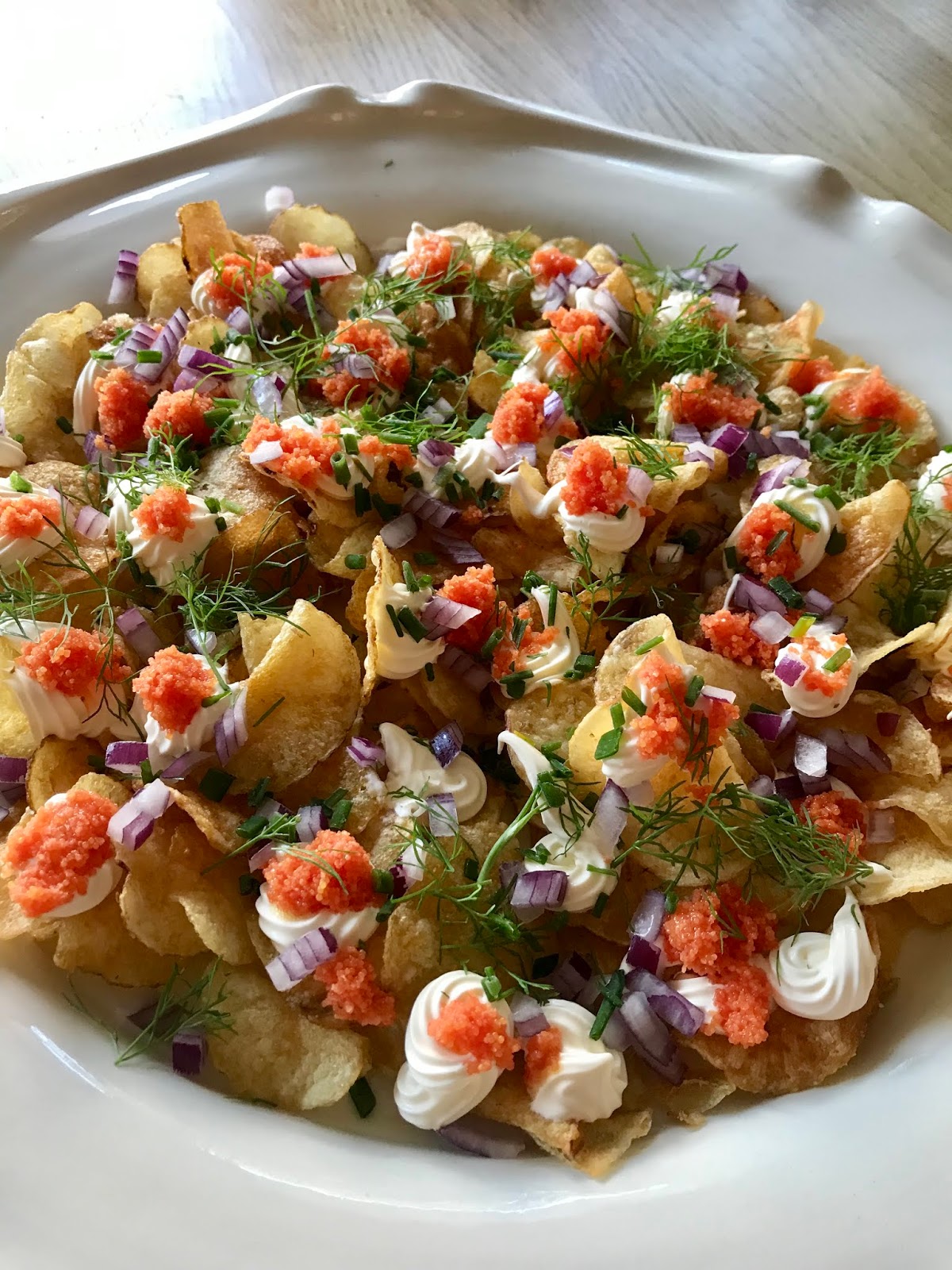 Cinas receptsamling: Lantchips med rom och smetana