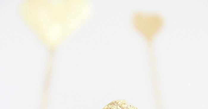 A Bubbly Life Diy Gold Leaf Heart Drink Stirrers