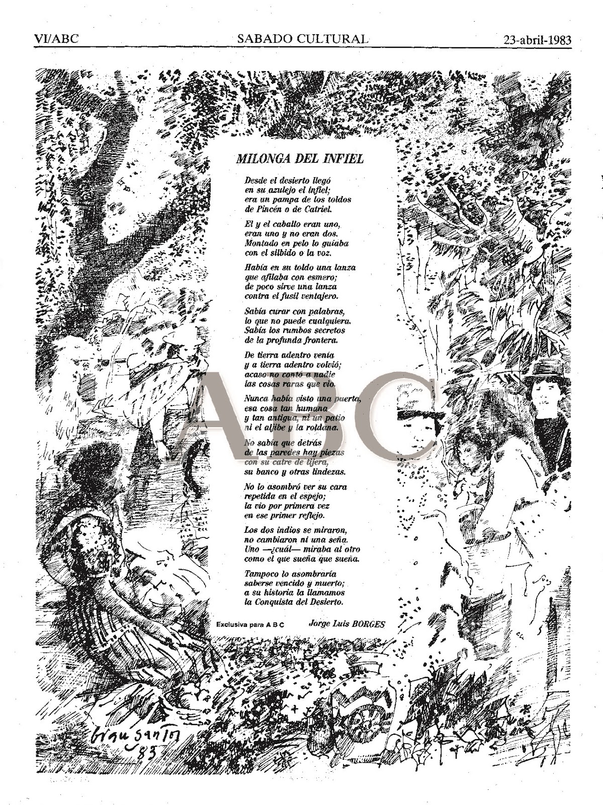 Borges todo el año: Jorge Luis Borges: Milonga del infiel Borges todo el año: Jorge Luis Borges: Milonga del infiel
