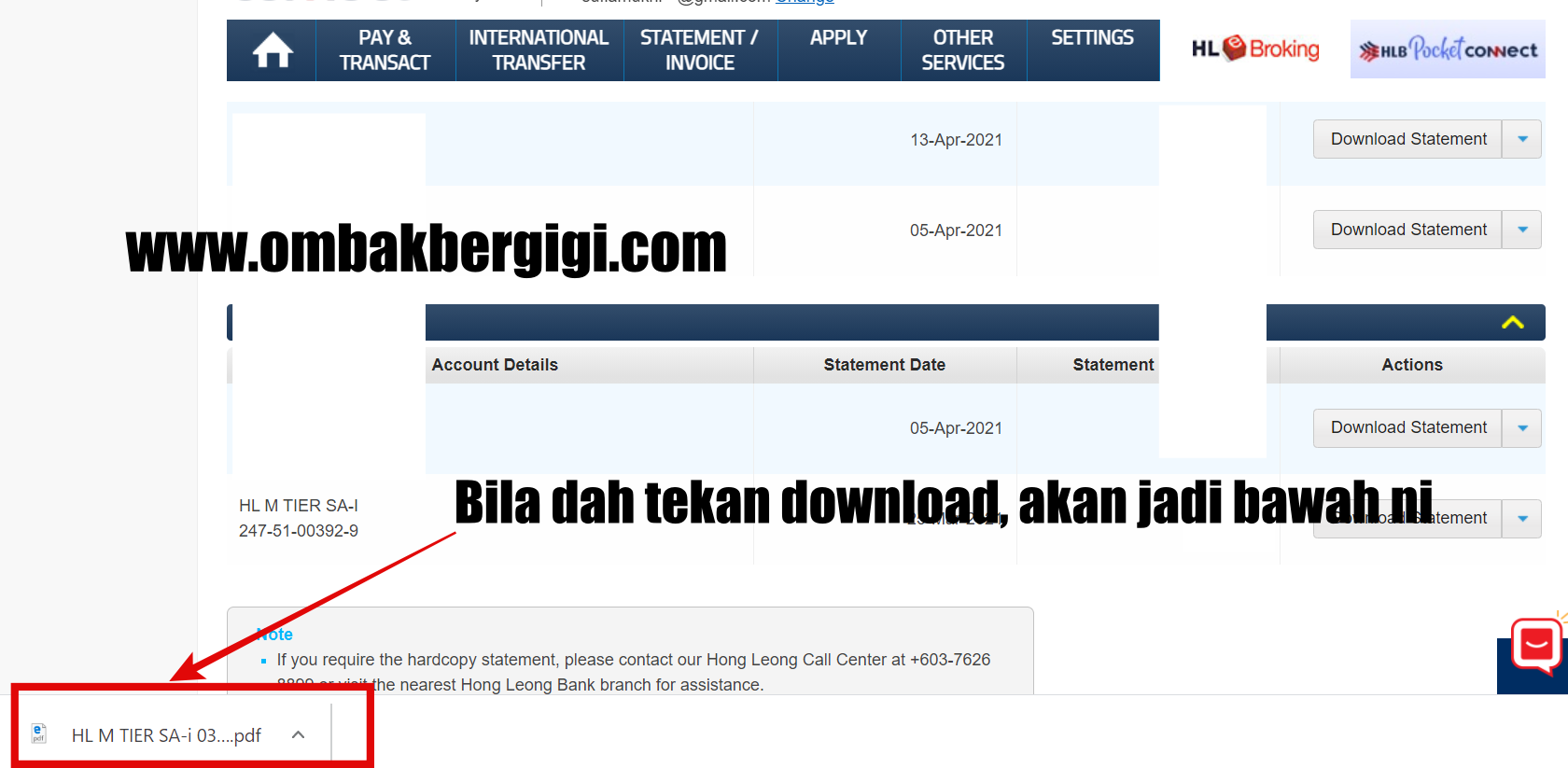 Cara Dapatkan Statement Bank Hong Leong Cara Dapatkan Statement Bank Hong Leong