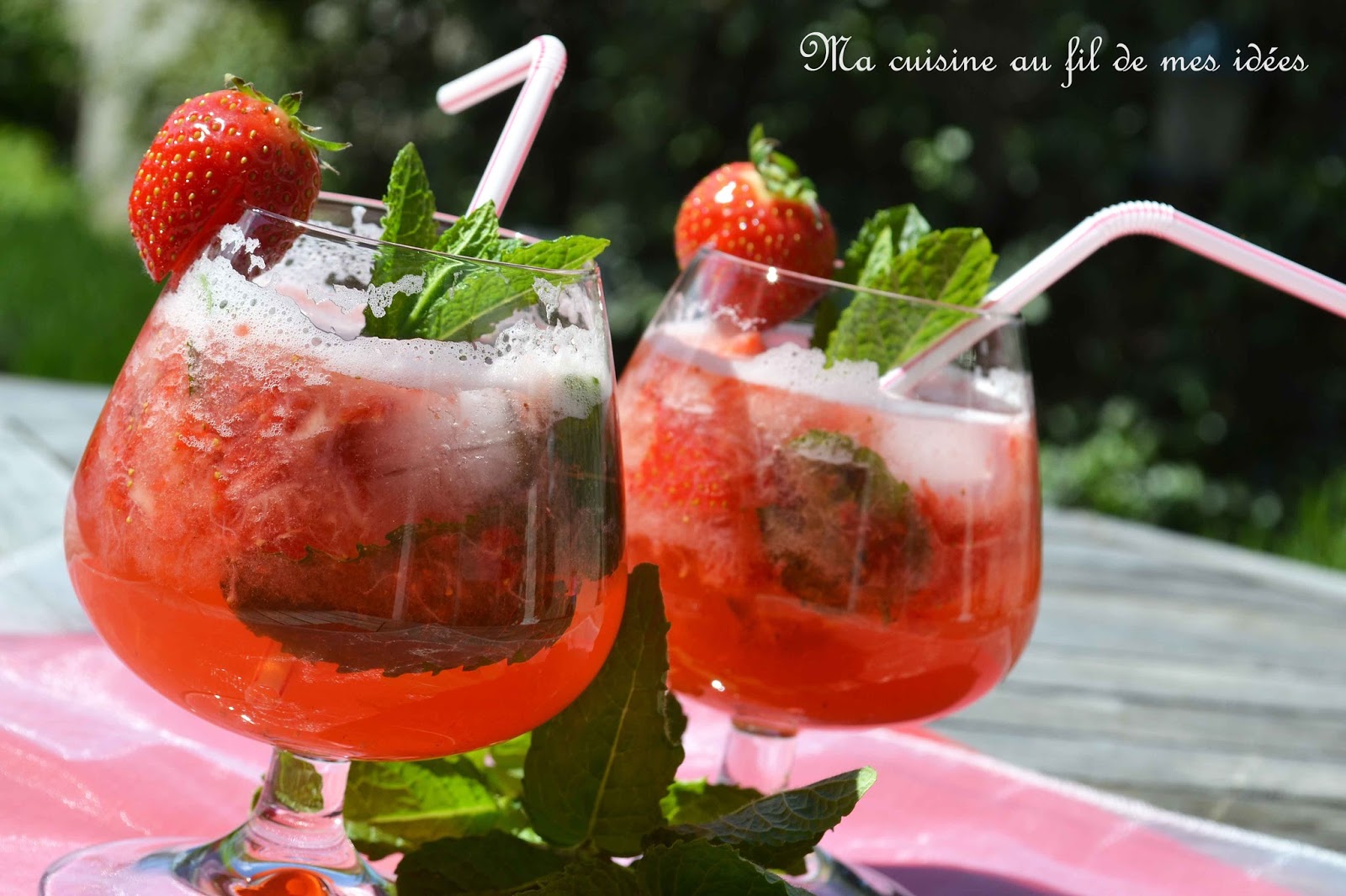 Ma cuisine au fil de mes idées...: Cocktail vodka-tonic à la fraise et ...