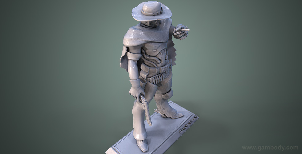 Overwatch - McCree 3D Model | Static Figurine | 3D Printing Designs