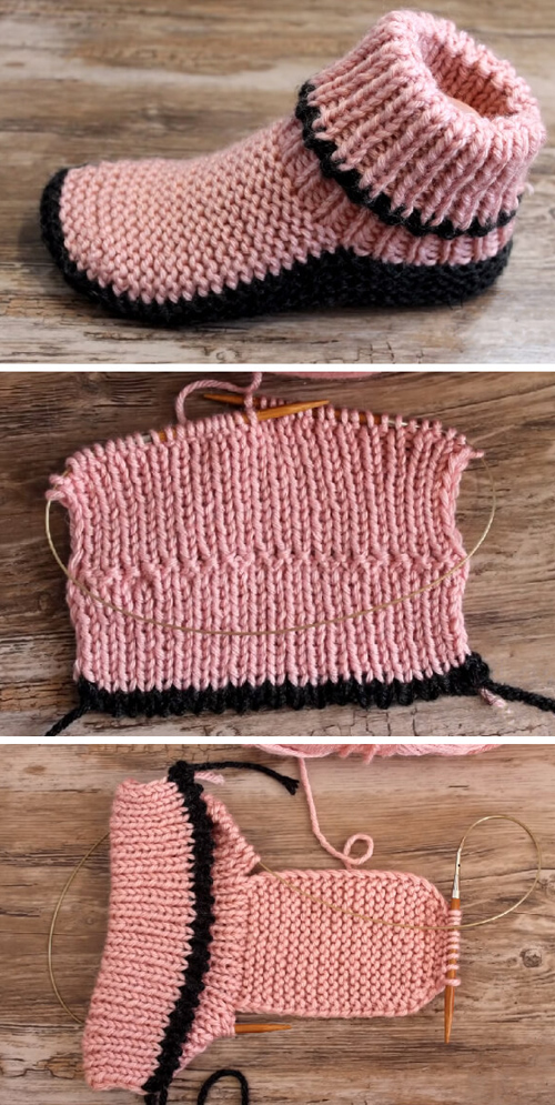 Amazing Knitting: Homemade Simple & Warm Slippers - Free Pattern & Tutorial