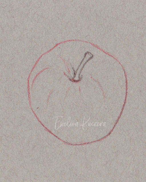 How to draw an apple with colored pencils - step by step tutorial ...