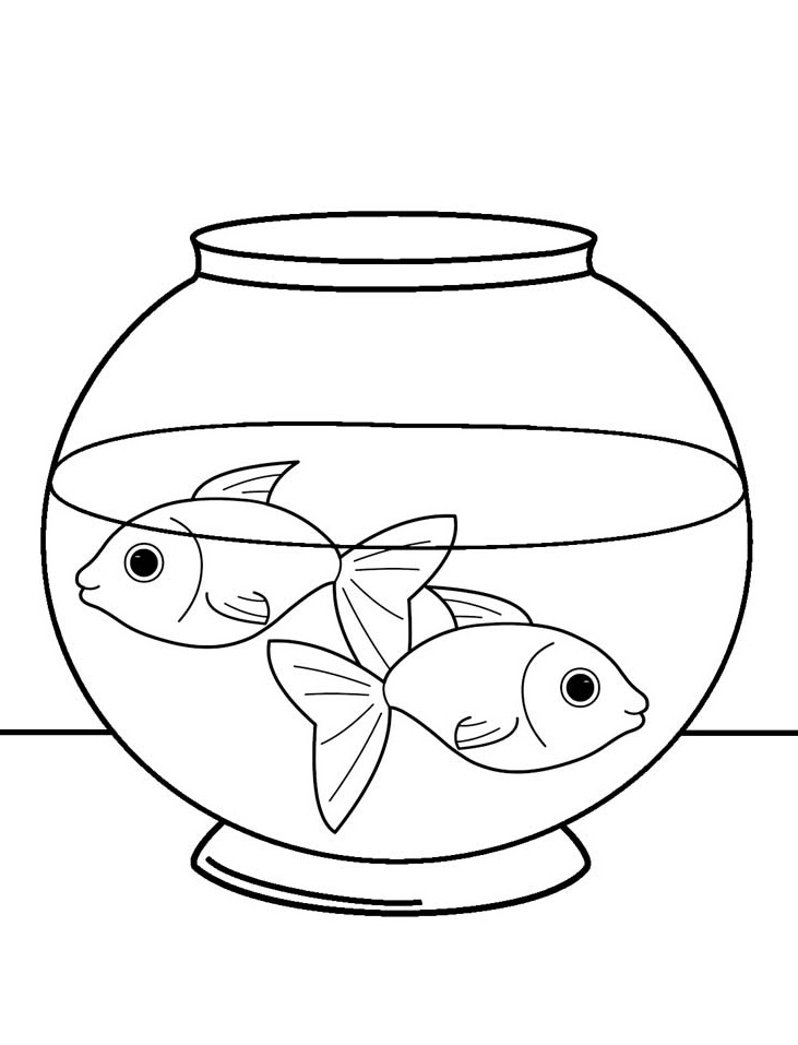 Fish Tank Coloring Page ~ Coloring Pages