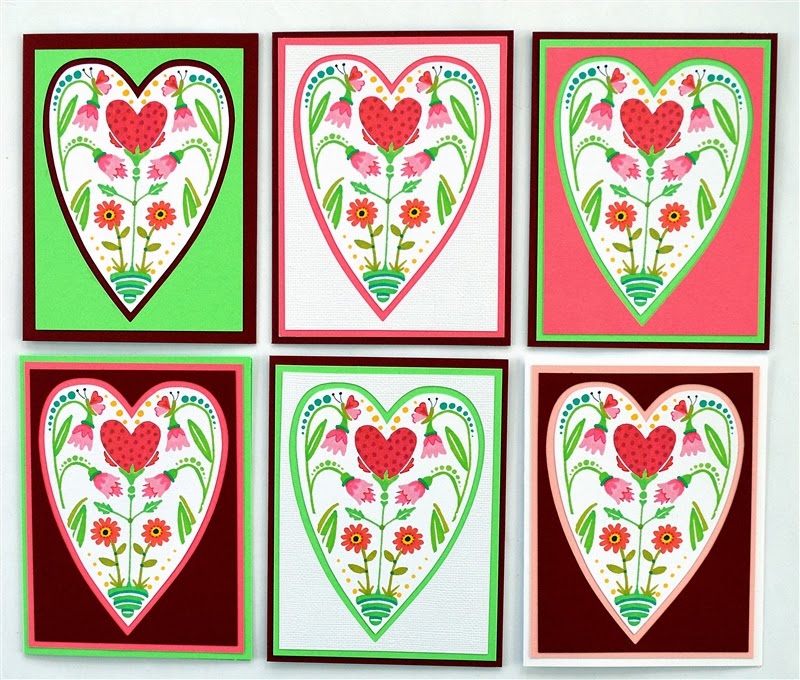 Capadia Designs: Heart Card with a Dozen Variations