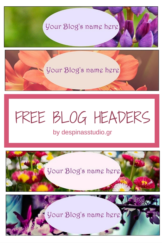 15 FREE Blog Headers " Spring Flowers " - despina's studio