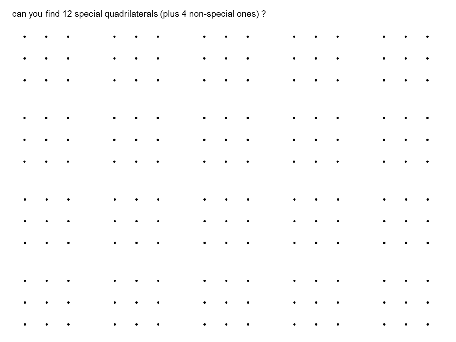 MEDIAN Don Steward mathematics teaching: quadrilaterals on a 3 by 3 ...
