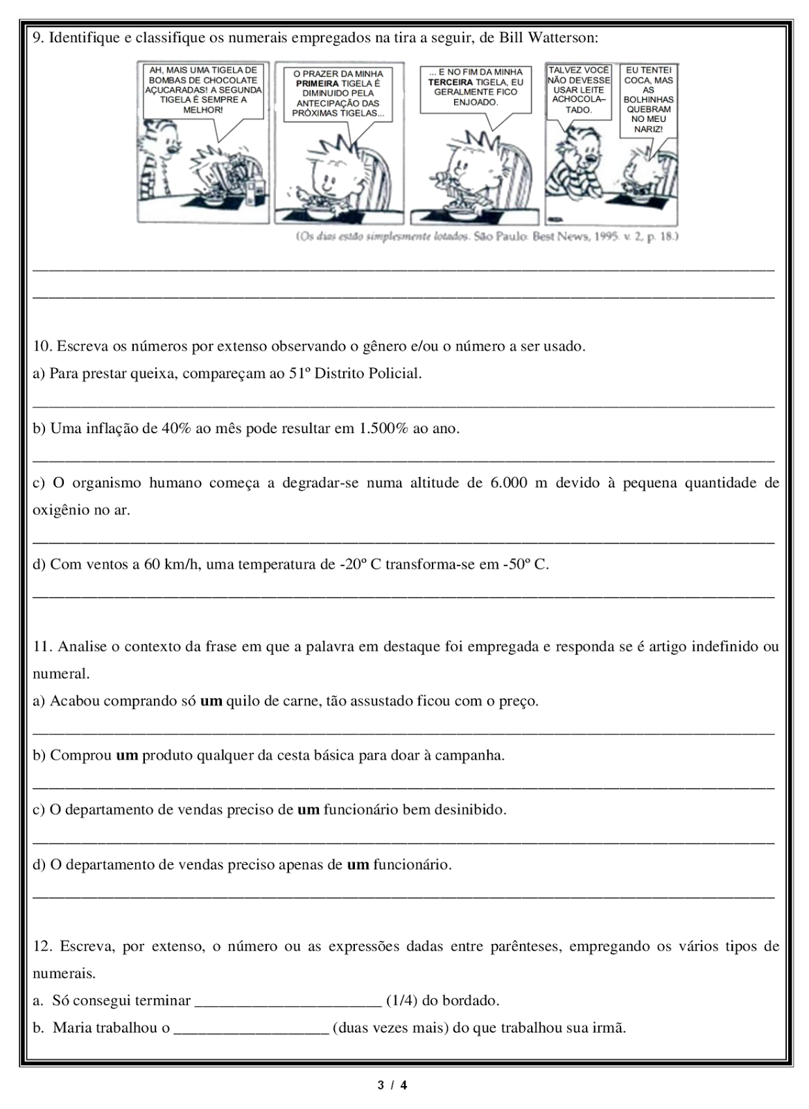 Prova Diagnóstica 6 Ano Português - FDPLEARN
