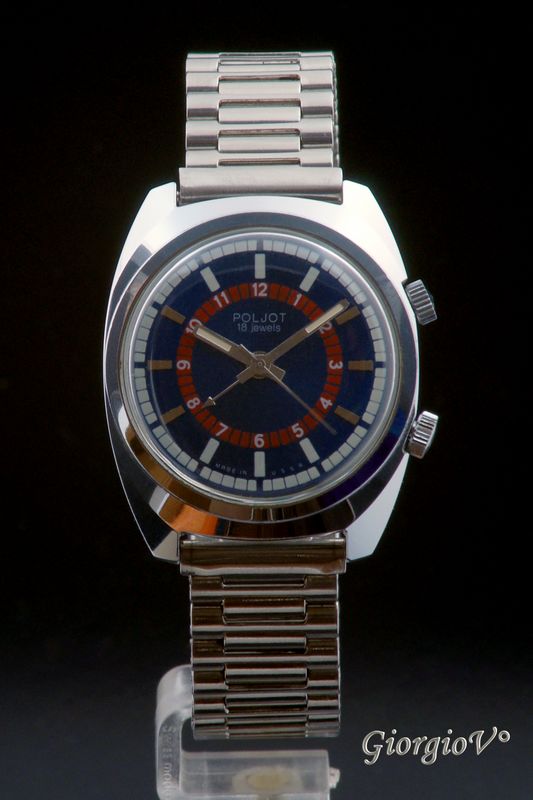 Vintage and Russian watches: Poljot Alarm Blue Dial