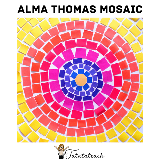 14. Tutorial Arts & Crafts: Alma Thomas Mosaic (vídeo paso a paso).