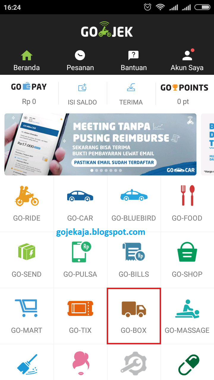 Panduan Pesan Go-Box di Gojek 2018