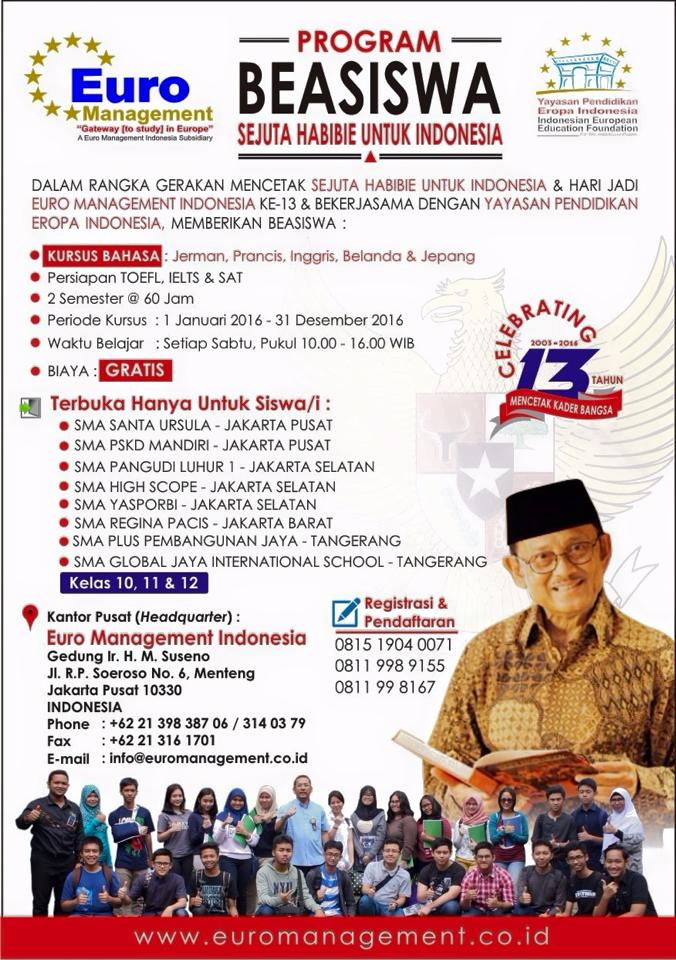 Seiko Management Indonesia: Flyer Program Beasiswa