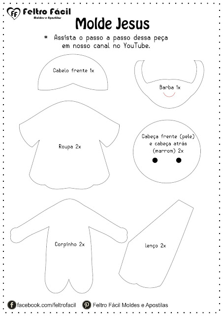 Jesus em Feltro - Feltro Fácil