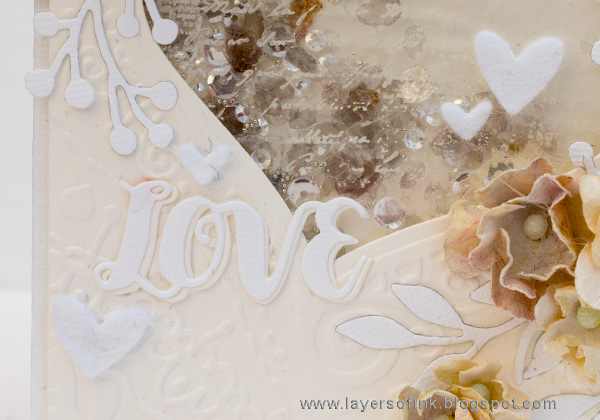 Layers of ink: White and Cream Textured Card