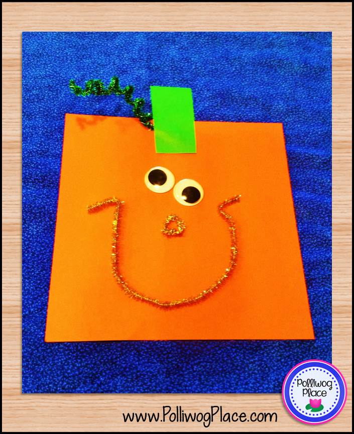 Polliwog Place: Square Pumpkin Craft