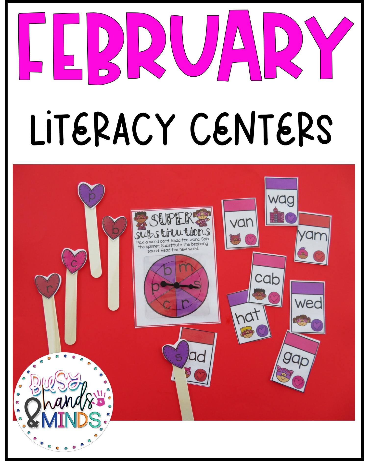 February Literacy Centers | Busy Hands and Minds