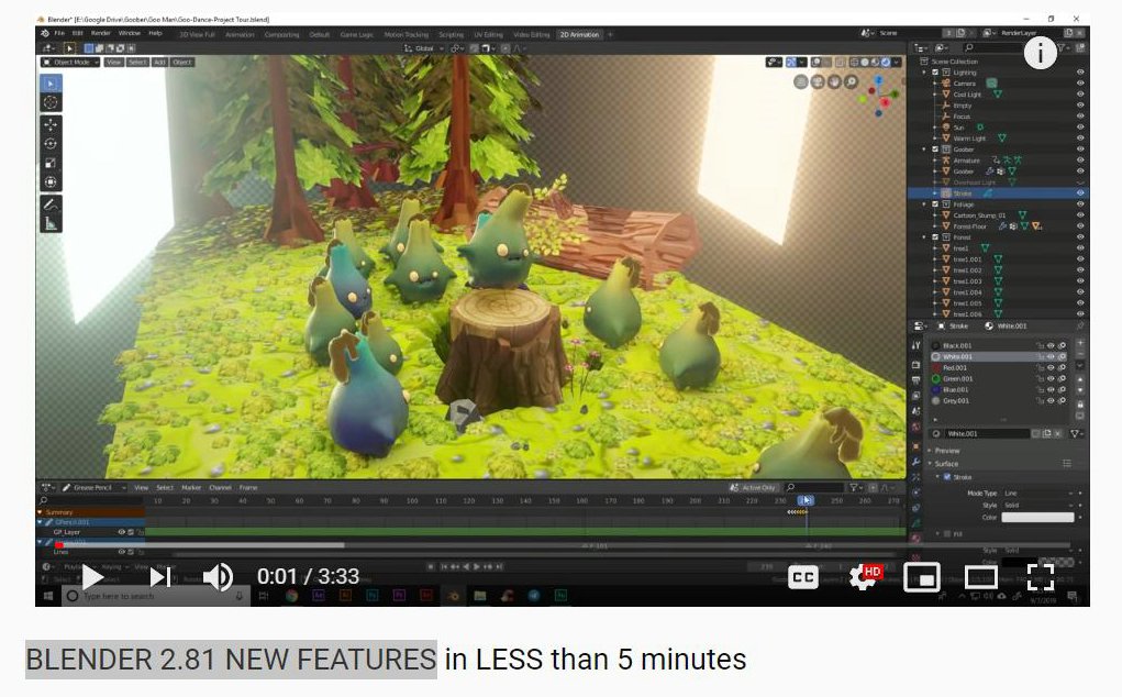 MC2 is BackUP: BLENDER 2.81 NEW FEATURES in LESS than 5 minutes